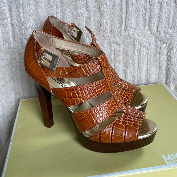 Michael Kors | Shoes | Michael Kors Camden Platform Color Luggage ...